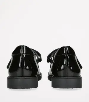 PAPOUELLI Emilia Patent Leather Mary Janes - Black