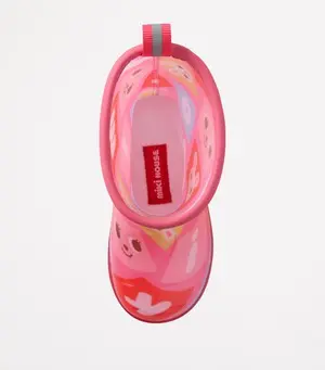 MIKI HOUSE Rabbit Print Rain Boots