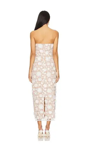 ELLIATT Bluebell Strapless Midi Dress With 3d Florals