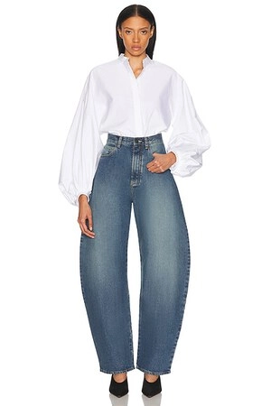 Alaïa Balloon Sleeve Cotton Shirt