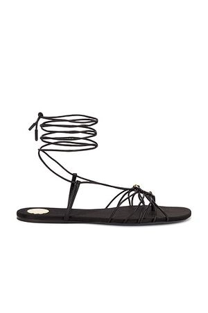 Saint Laurent Babylone Flat Sandal - Nero