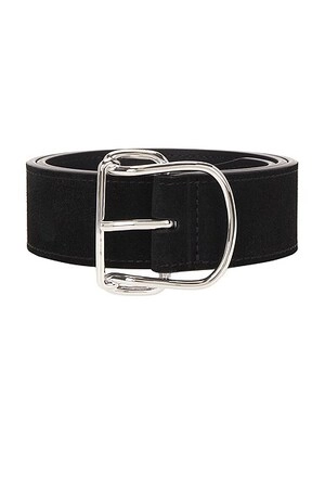 TOTEME Swirl Suede Belt - Black
