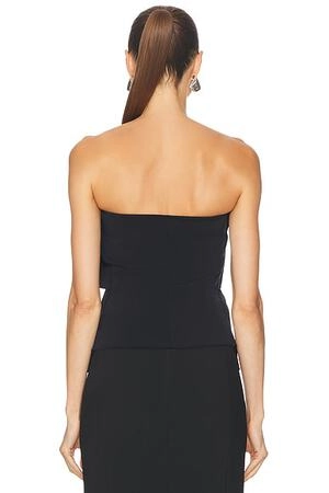 HOUSE OF DAGMAR Ruffle Tube Top - Black