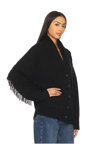 WHITE & WARREN Luxe Fringe Coatigan