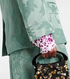 Dries Van Noten Linen-blend Jacquard Blazer