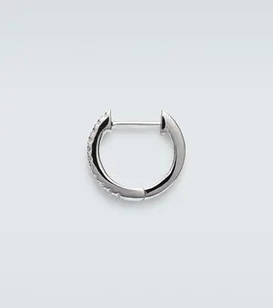Mateo 14kt White Gold Diamond Hoop Earring