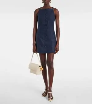 Faithfull The Brand Ambra Linen Mini Dress - Blue