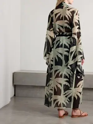 Johanna Ortiz The Passing Storm Printed Recycled-georgette Robe