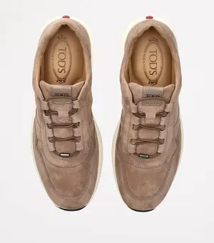 TOD'S Suede Lace-up Sneakers - Brown