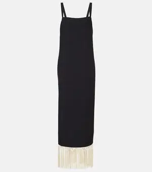 TALLER MARMO Palermo Fringed Maxi Dress - Black