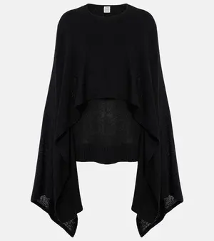 TOTEME Draped Silk Top - Black
