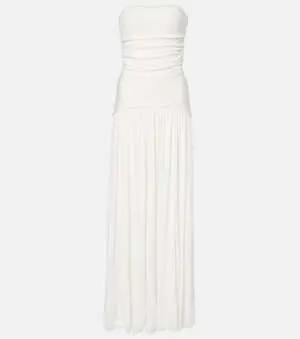 Staud Mariana Jersey Corset Dress - White