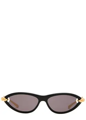 Bottega Veneta Narrow Cat-eye Sunglasses - Black