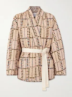MARANT ETOILE Chancel Belted Quilted Jacket - Neutrals