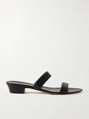 THE ROW Awar Leather Sandals - Black