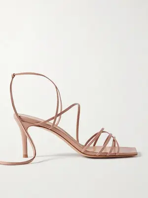 GIANVITO ROSSI 85 Leather Sandals - Neutrals