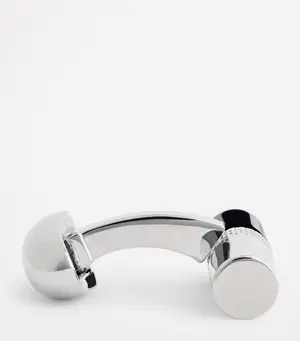 BABETTE WASSERMAN LONDON Rhodium-plated Stone Bar Cufflinks