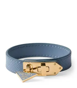 Prada Saffiano Leather Bracelet - Turquoise