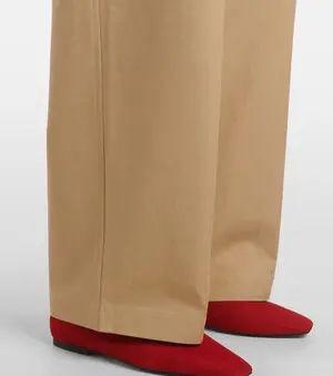 TOTEME Wide-leg Cotton Trousers