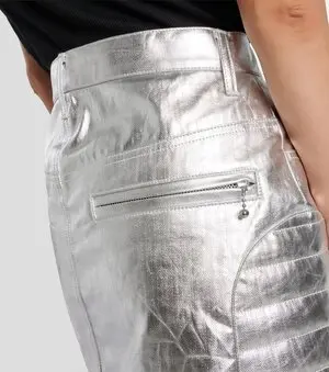 Junya Watanabe Metallic Cotton Miniskirt
