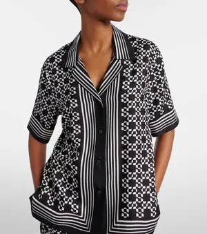 Simkhai Koda Printed Bowling Shirt