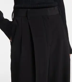 TOTEME Wide-leg Wool Viscose Blend Trousers