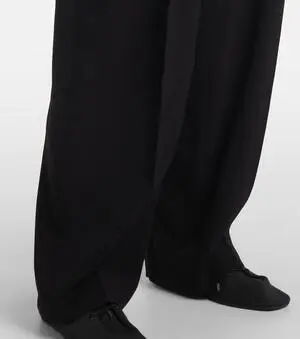 TOTEME Wide-leg Wool Viscose Blend Trousers
