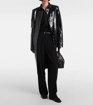 TOTEME Wide-leg Wool Viscose Blend Trousers