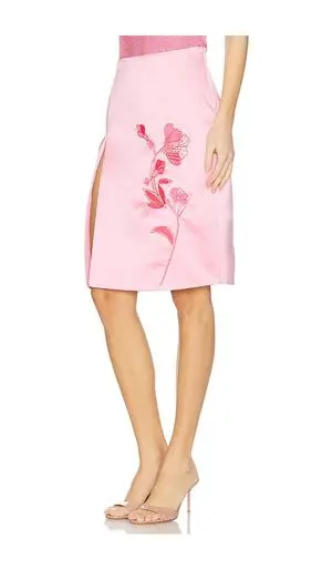 DES_PHEMMES Side Slit Midi Skirt