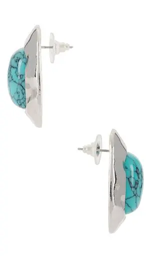 PETIT MOMENTS Giovana Stud Earrings - Teal