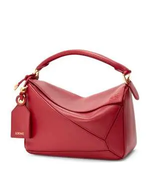 Loewe Loewe Small Leather Puzzle Top-Handle Bag Red