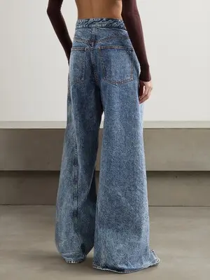 Alaïa Asymmetric Wide-leg Jeans