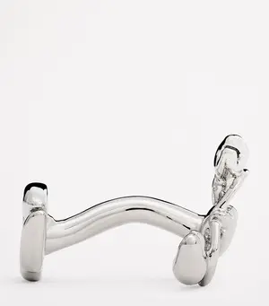 BABETTE WASSERMAN LONDON Rhodium-plated Lobster Cufflinks - Silver