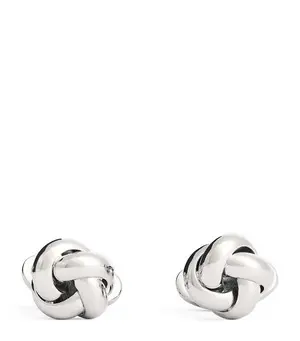 BABETTE WASSERMAN LONDON Rhodium-plated Metal Knot Cufflinks - Silver