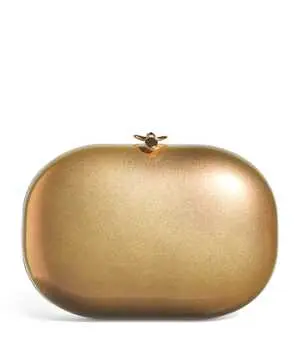 Jeffrey Levinson Jeffrey Levinson Oval Elina Clutch Bag Orange