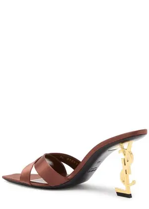 Saint Laurent Opyum 85 Logo Satin Mules