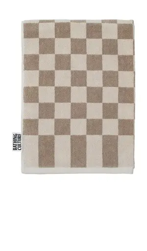 BATHING CULTURE Bathhouse Check Organic Body Towel - Tan