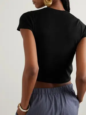 Eterne Van Cropped Cashmere T-shirt