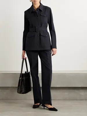 Veronica De Piante Avery Cotton-blend Straight-leg Trousers