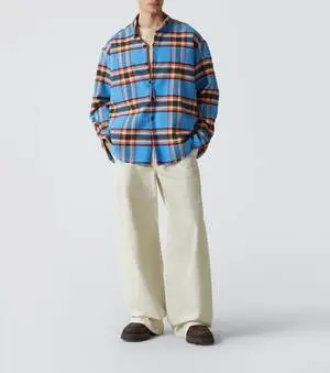 GREG LAUREN Plaid Cotton Shirt