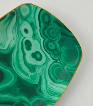 L'Objet Malachite Small Decorative Tray - Green