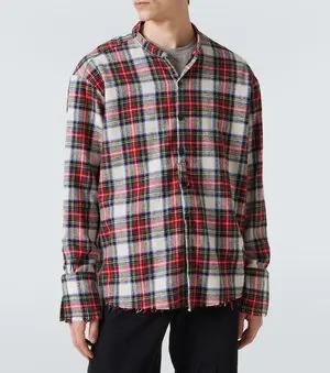 GREG LAUREN Plaid Cotton Shirt