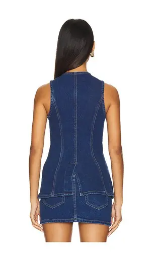 MORE TO COME Maeve Denim Top - Blue
