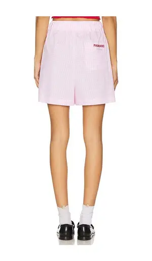 Fiorucci Gingham Logo Shorts