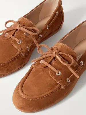 STUART WEITZMAN Tinsley Suede Loafers - Brown