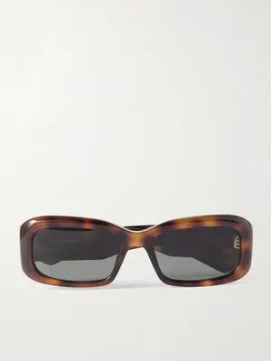 Saint Laurent Acetate Rectangle-frame Sunglasses - Tortoiseshell