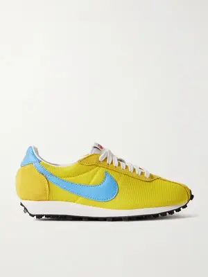 Nike Nike LD-1000 Leather And Suede-Trimmed Mesh Sneakers Yellow