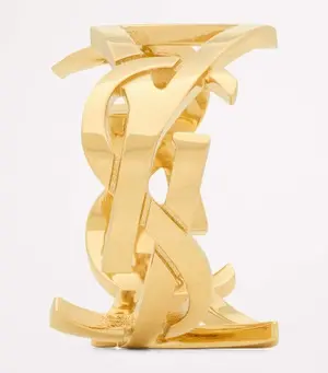 Saint Laurent Cassandre Scarf Ring - Metallic