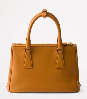 Prada Small Leather Galleria Top-handle Bag - Orange