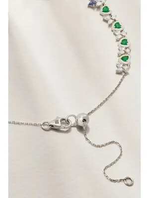 KAMYEN 18-karat White Multi-stone Necklace
